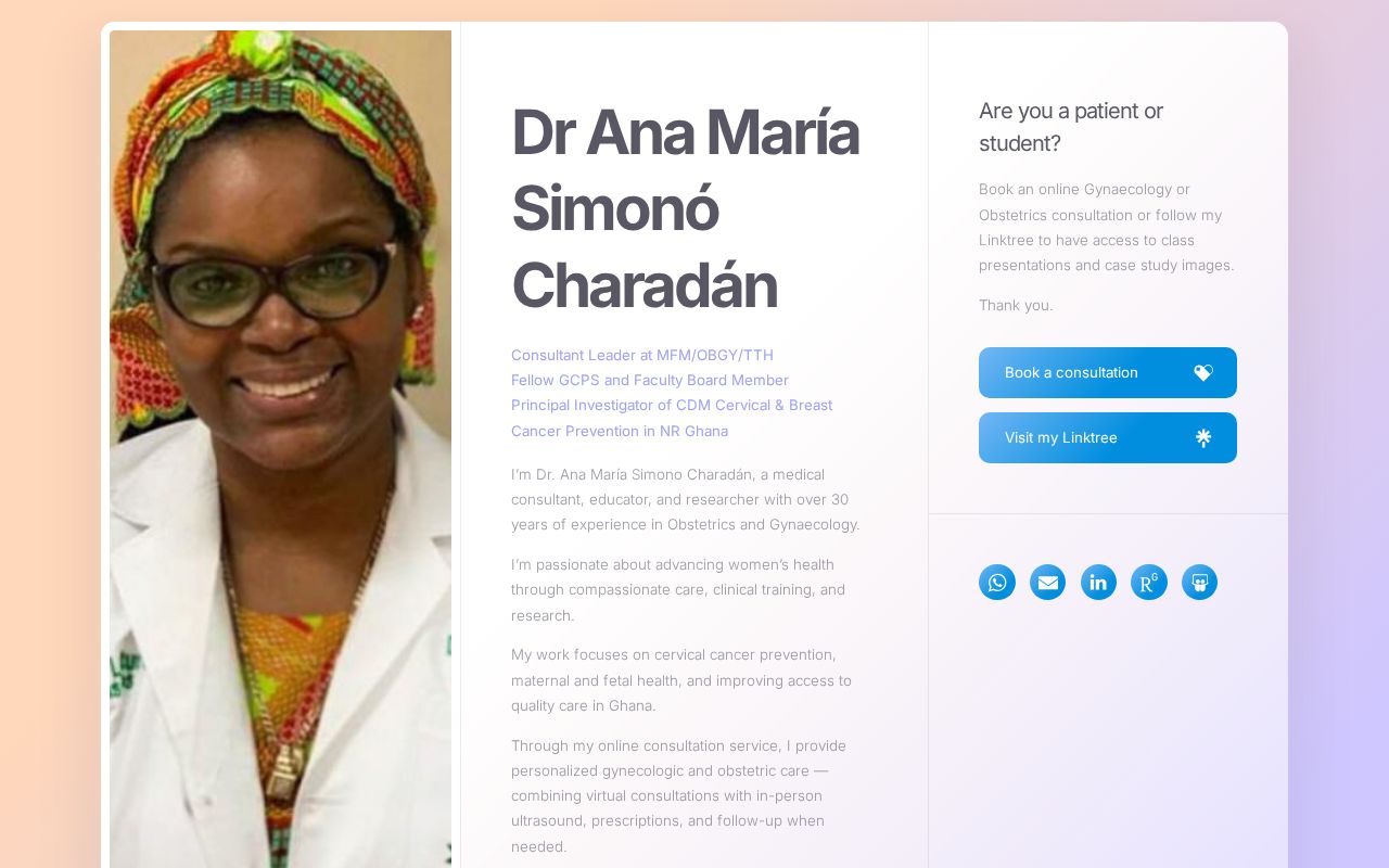 Dr Ana María Simonó Charadán